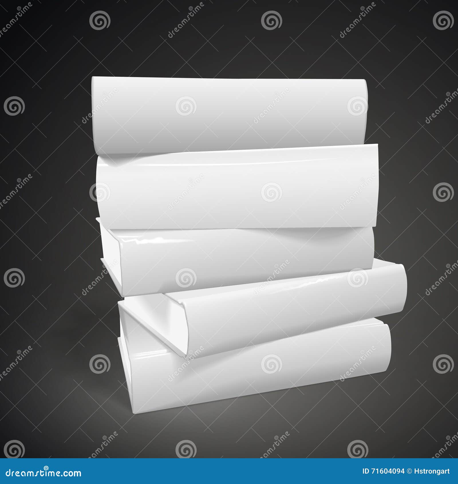 Stack of blank books stock illustration. Illustration of blank - 71604094
