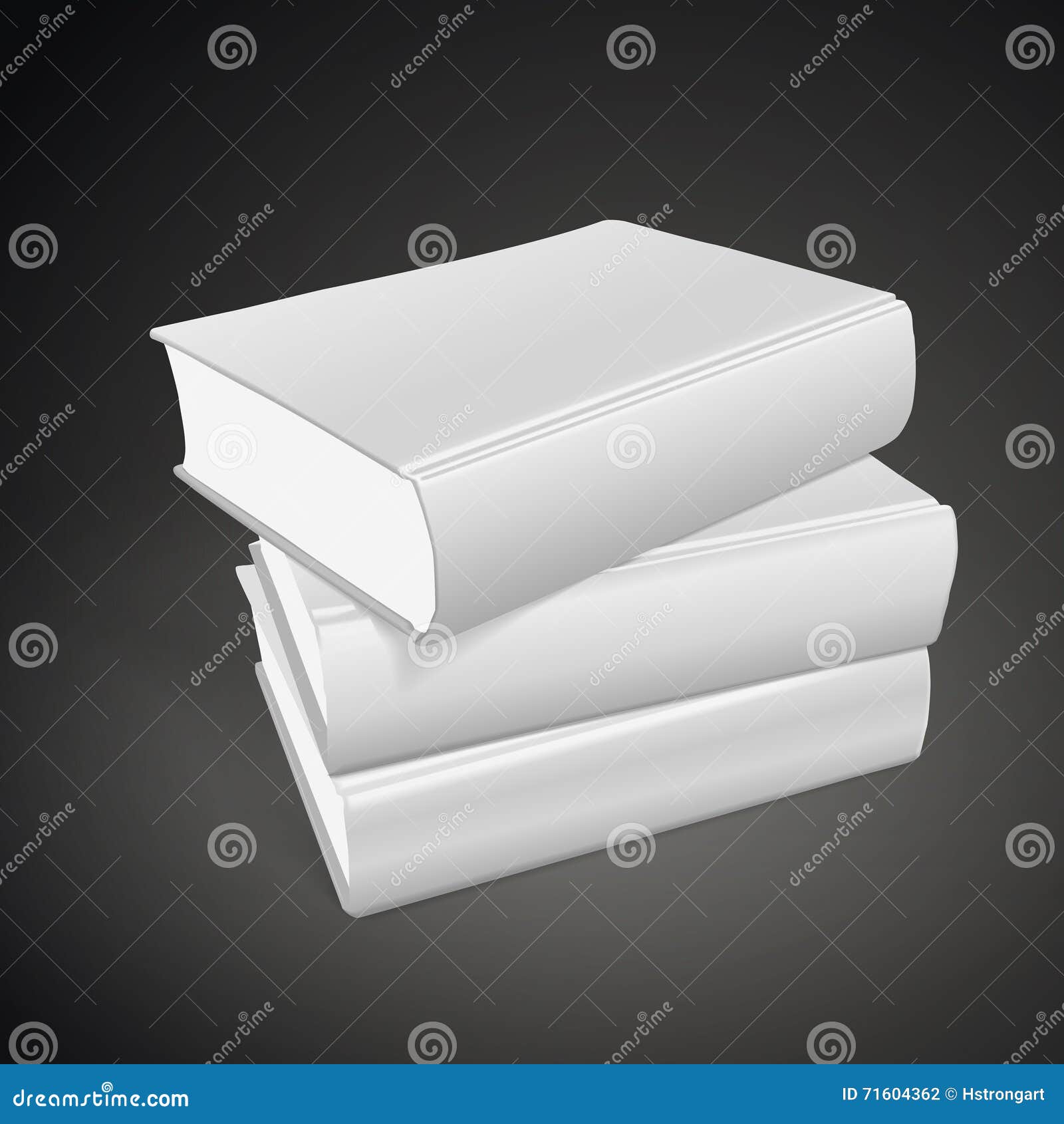 Stack of blank books stock illustration. Illustration of collection ...