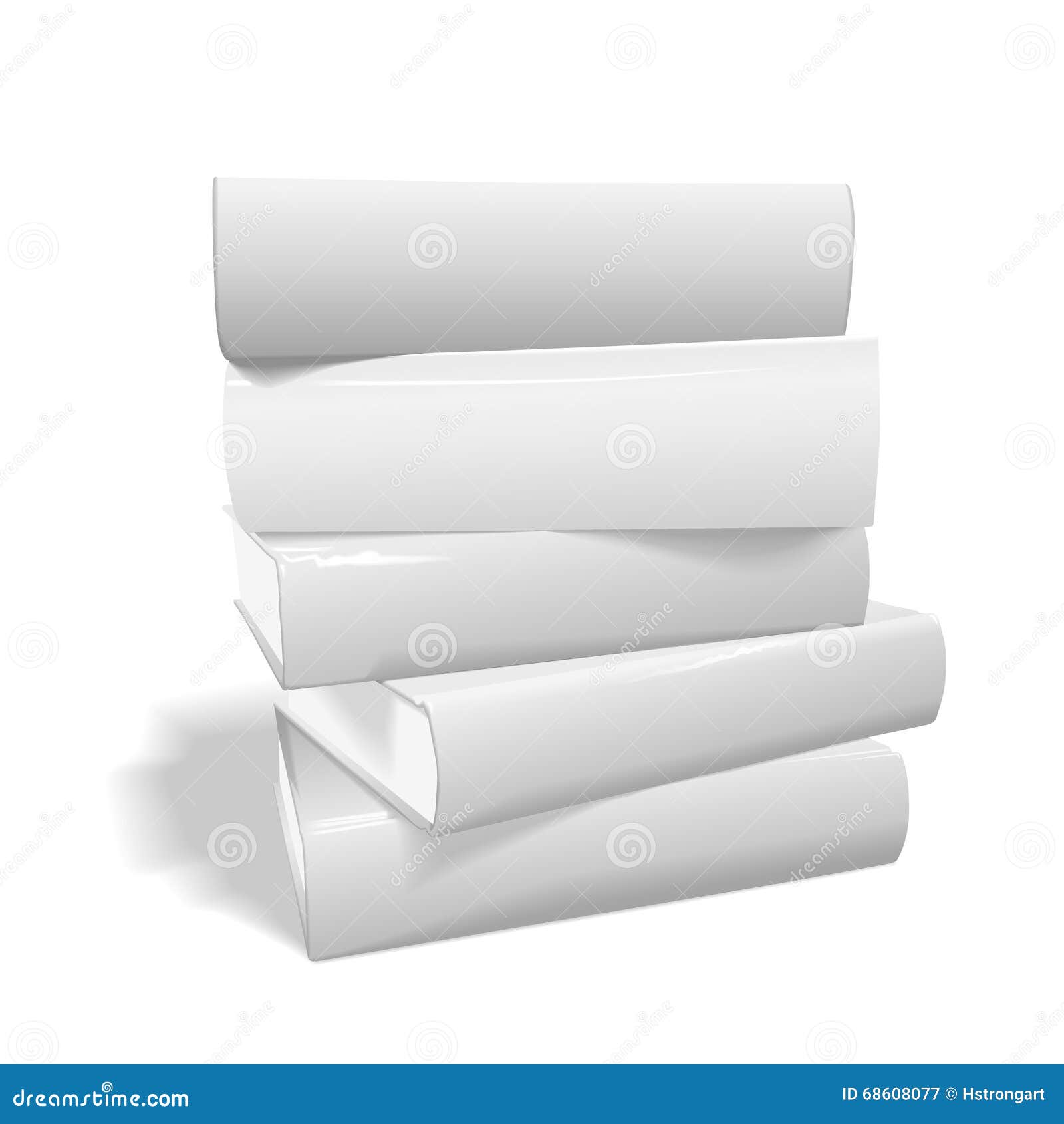 Stack of blank books stock illustration. Illustration of blank - 68608077