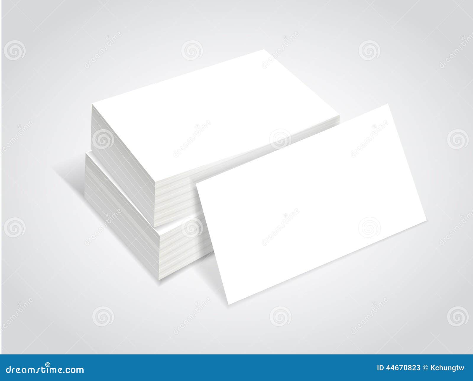 Stack of Blank Business Card Stock Vector - Illustration of ...