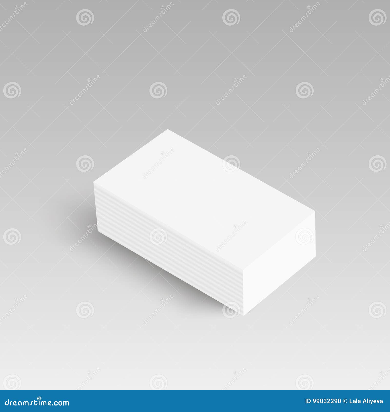 Stack of Blank Business Card with Soft Shadows. Vector Stock ...