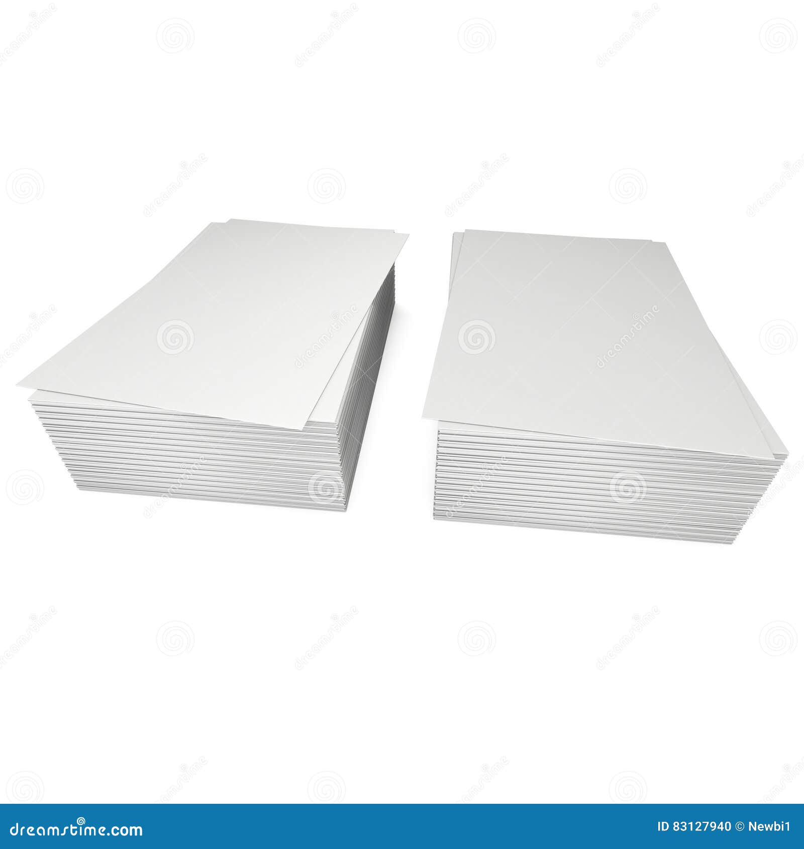 Stack of Blank Business Cards. Stock Illustration - Illustration of ...