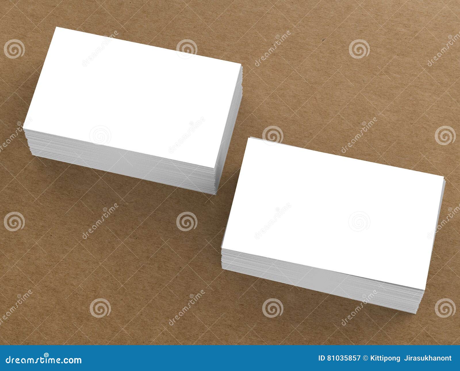 Stack of Blank Business Cards Stock Illustration - Illustration of ...