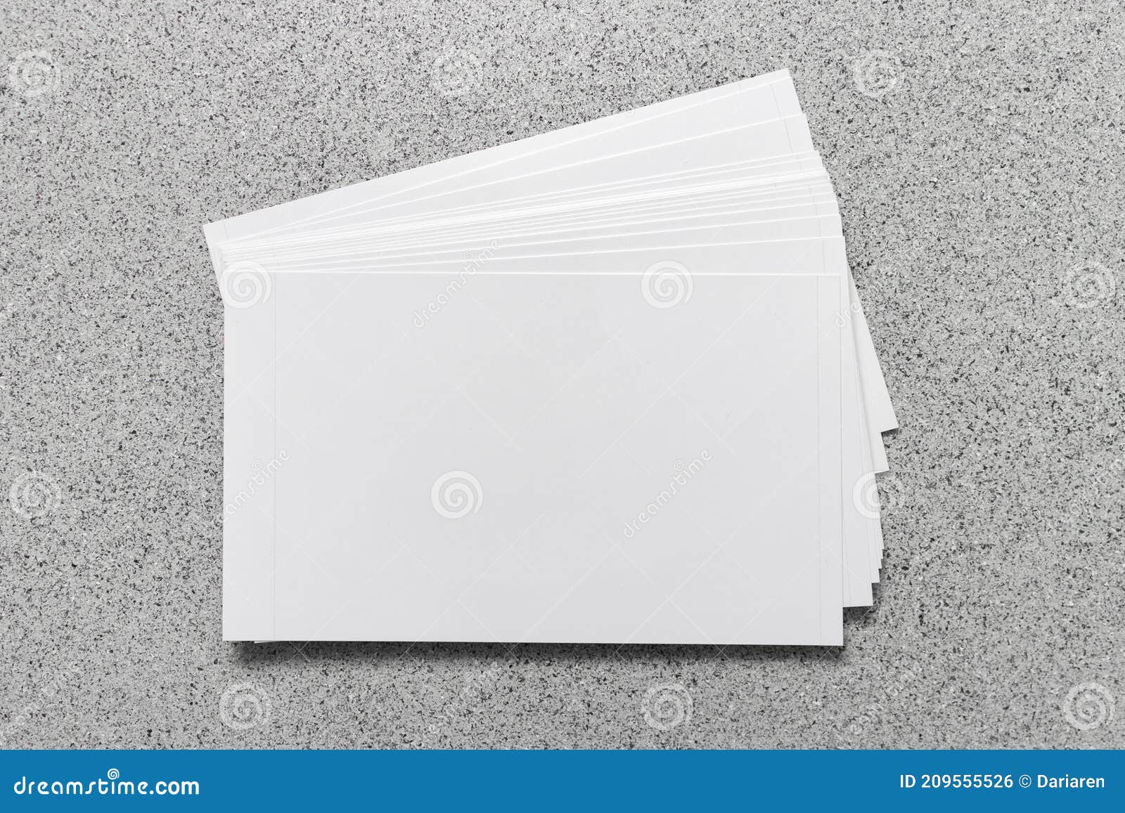 Stack of Blank Cards on Gray Background Stock Photo - Image of ...