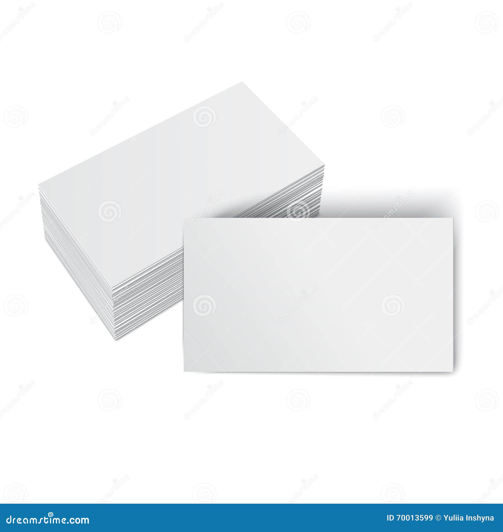 Stack of blank cards stock vector. Illustration of pack - 70013599
