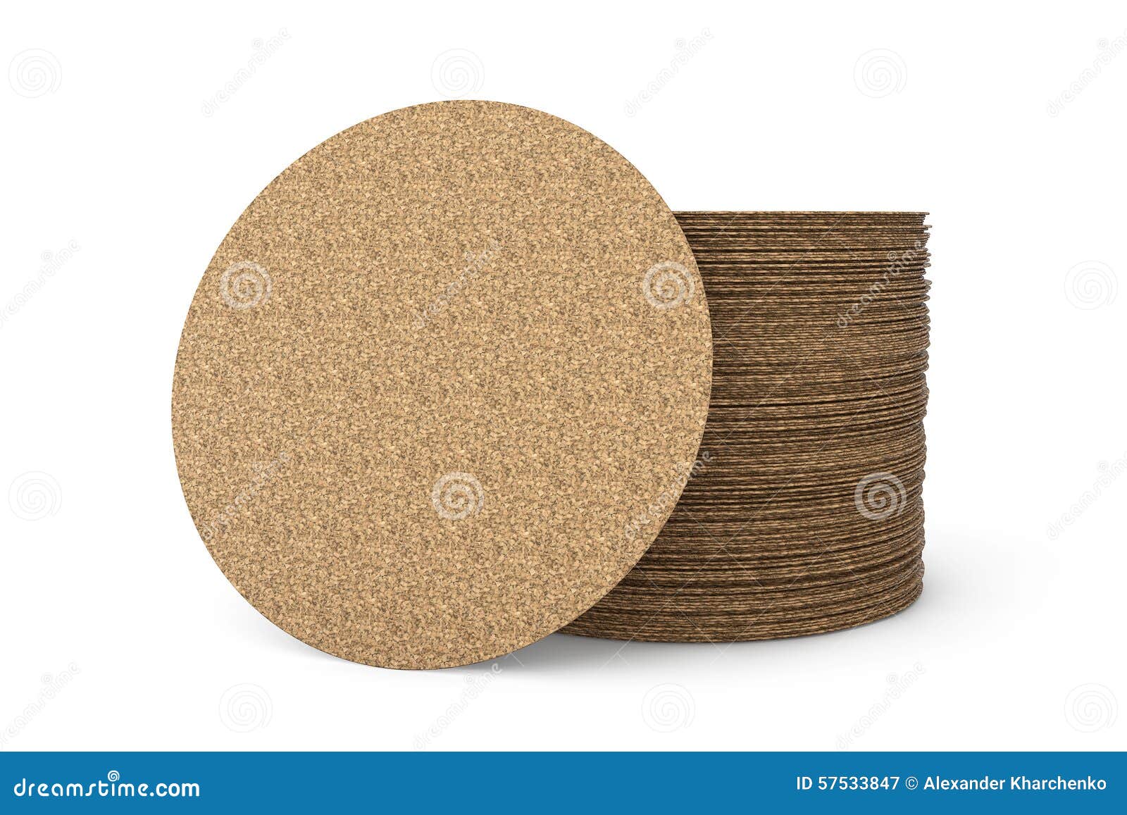 Stack of Blank Cork Beer Coasters Stock Image - Image of business ...