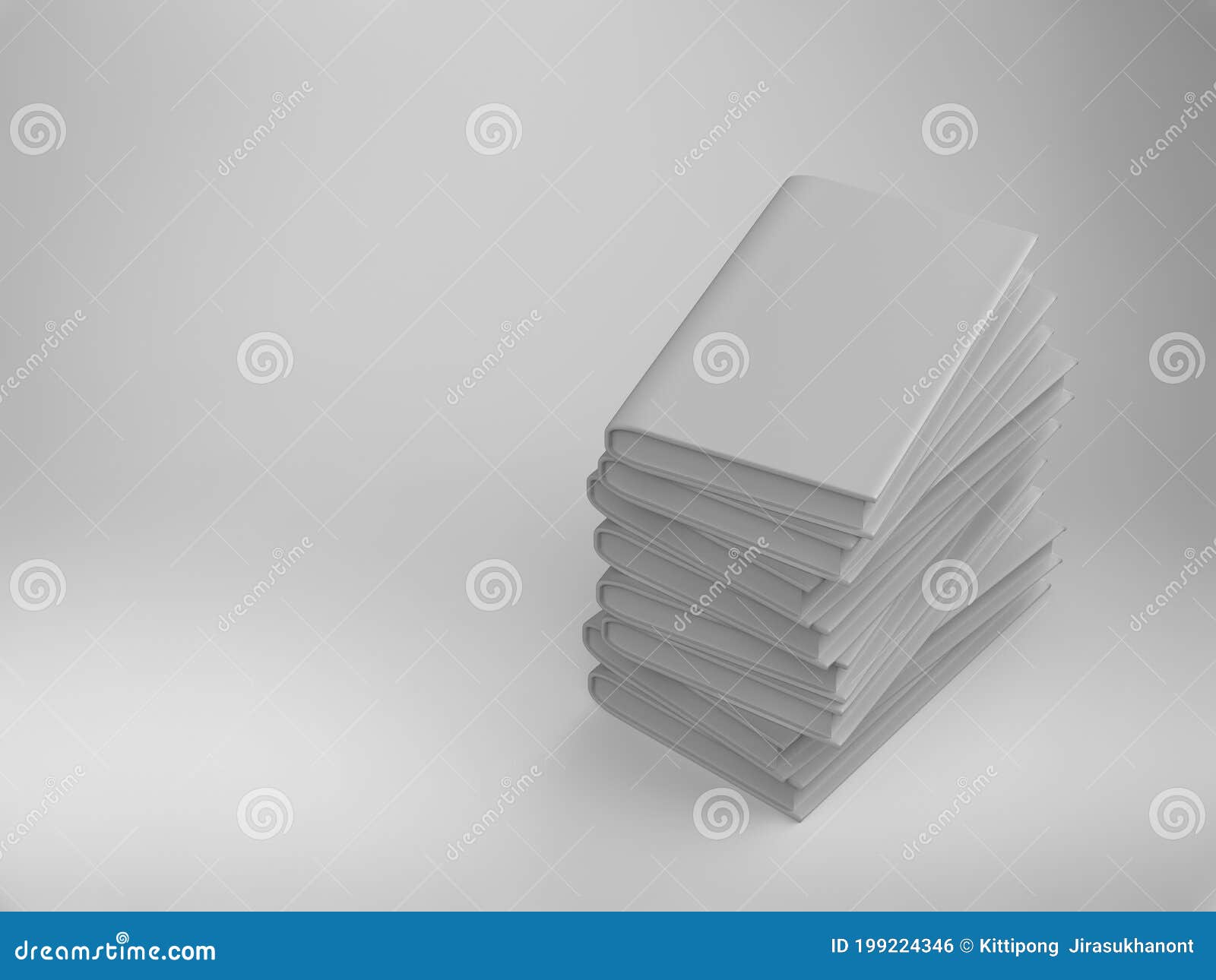Stack of blank cover book stock illustration. Illustration of pocket ...