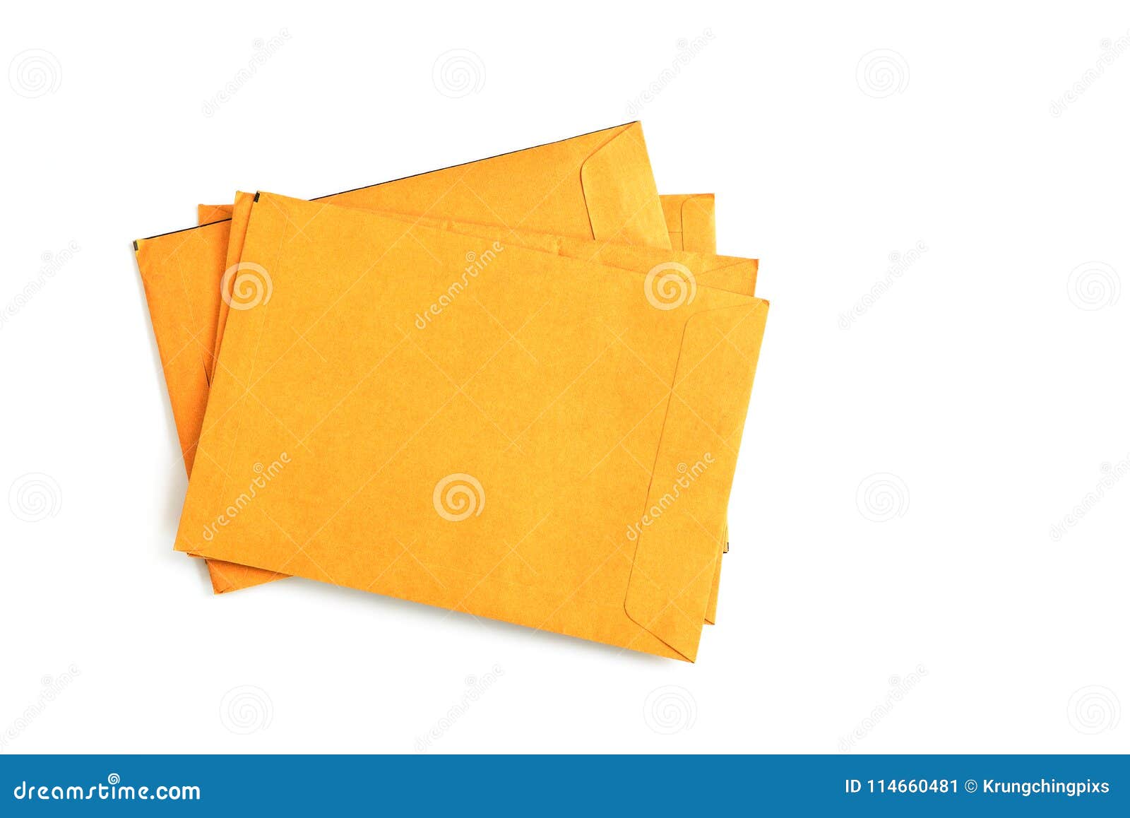 Stack of blank envelope. stock image. Image of isolated - 114660481