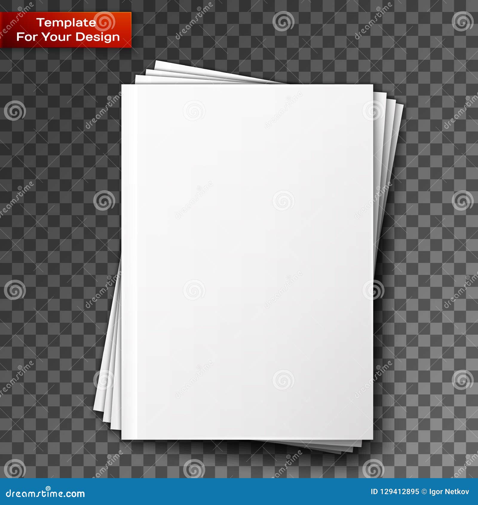 Stack of Blank Magazines Template Stock Vector - Illustration of empty ...