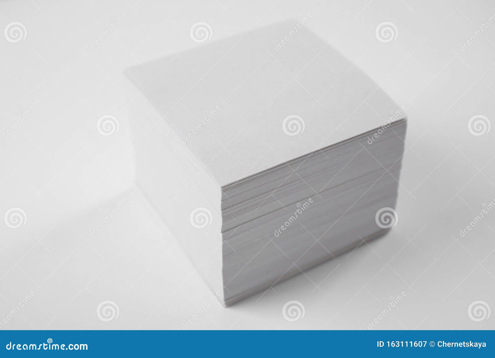 Stack of Blank Memory Note Papers on Background. Mock Up for Design ...
