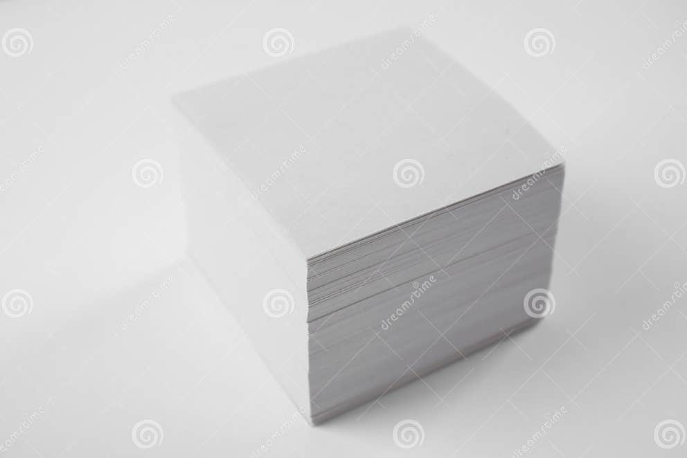 Stack of Blank Memory Note Papers on Background. Mock Up for Design ...