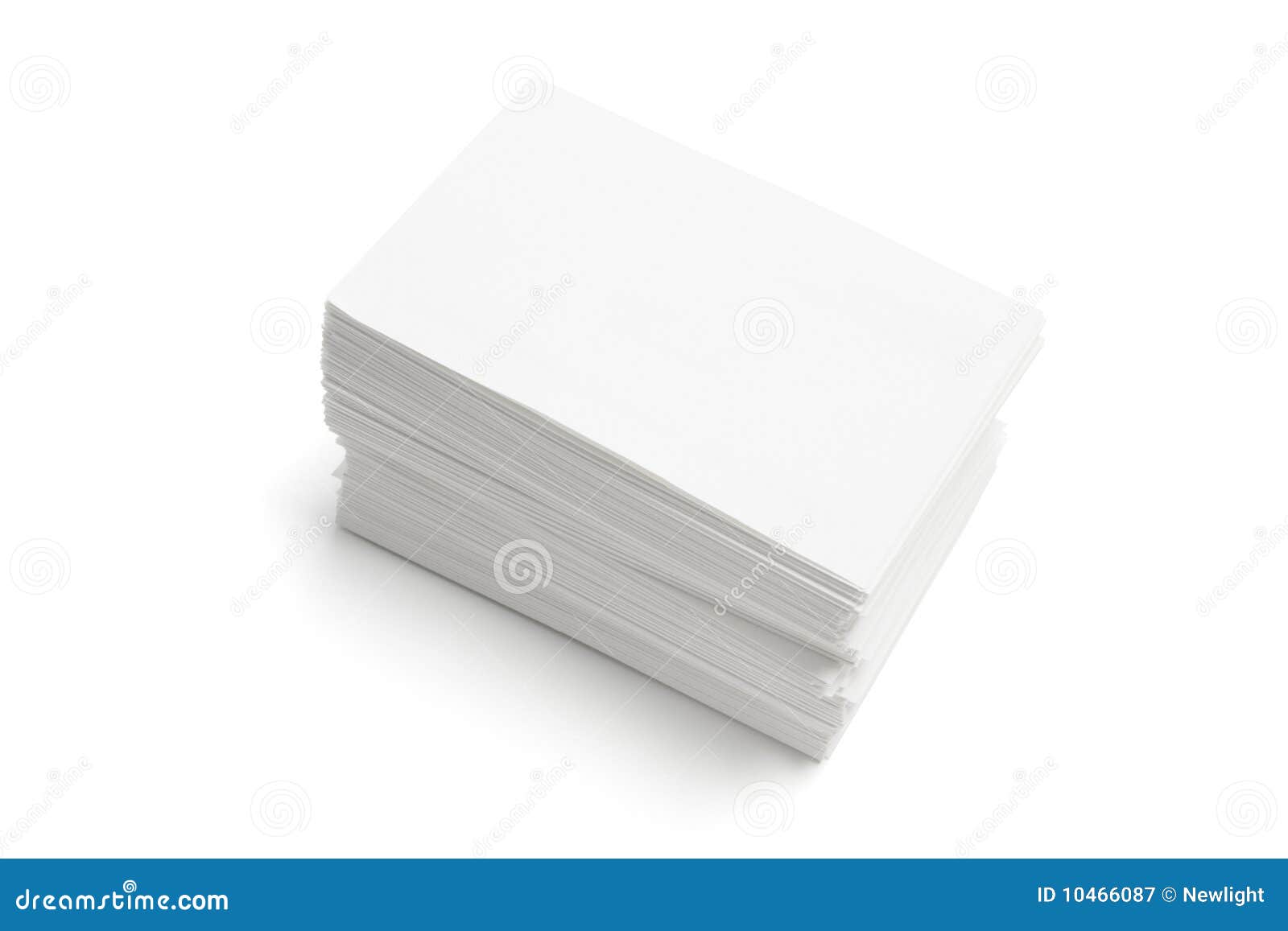 Stack of Blank Name Cards stock image. Image of cutout - 10466087