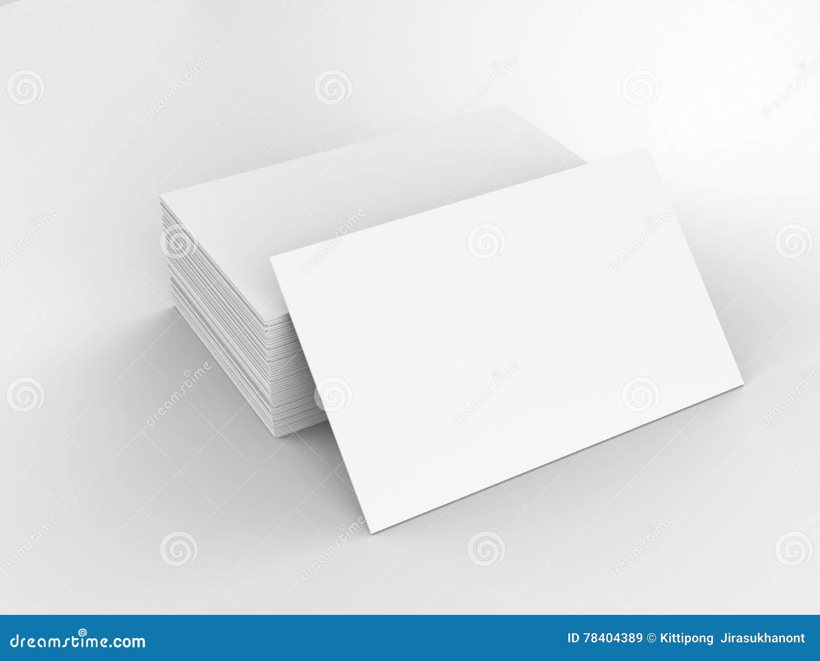 Stack of blank name cards stock illustration. Illustration of paper ...