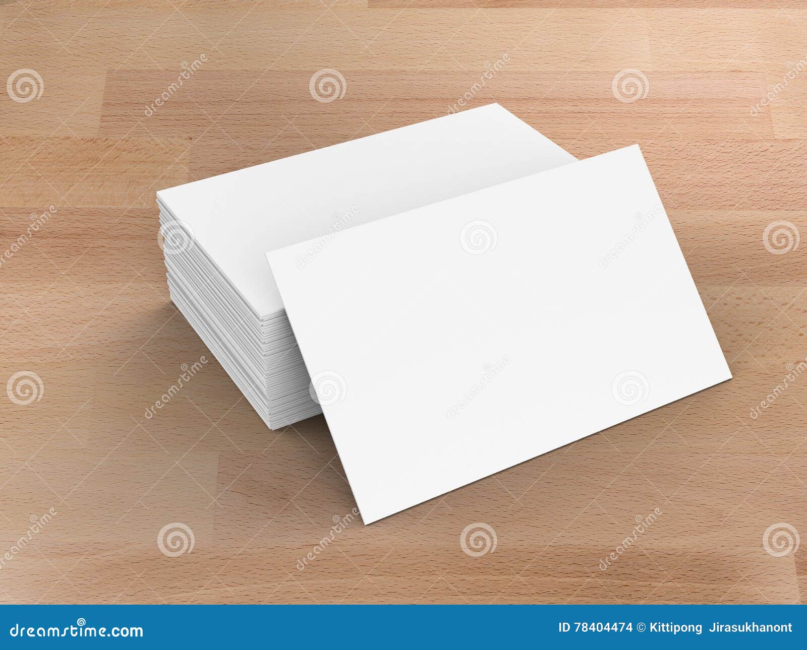 Stack of blank name cards stock illustration. Illustration of mockup ...