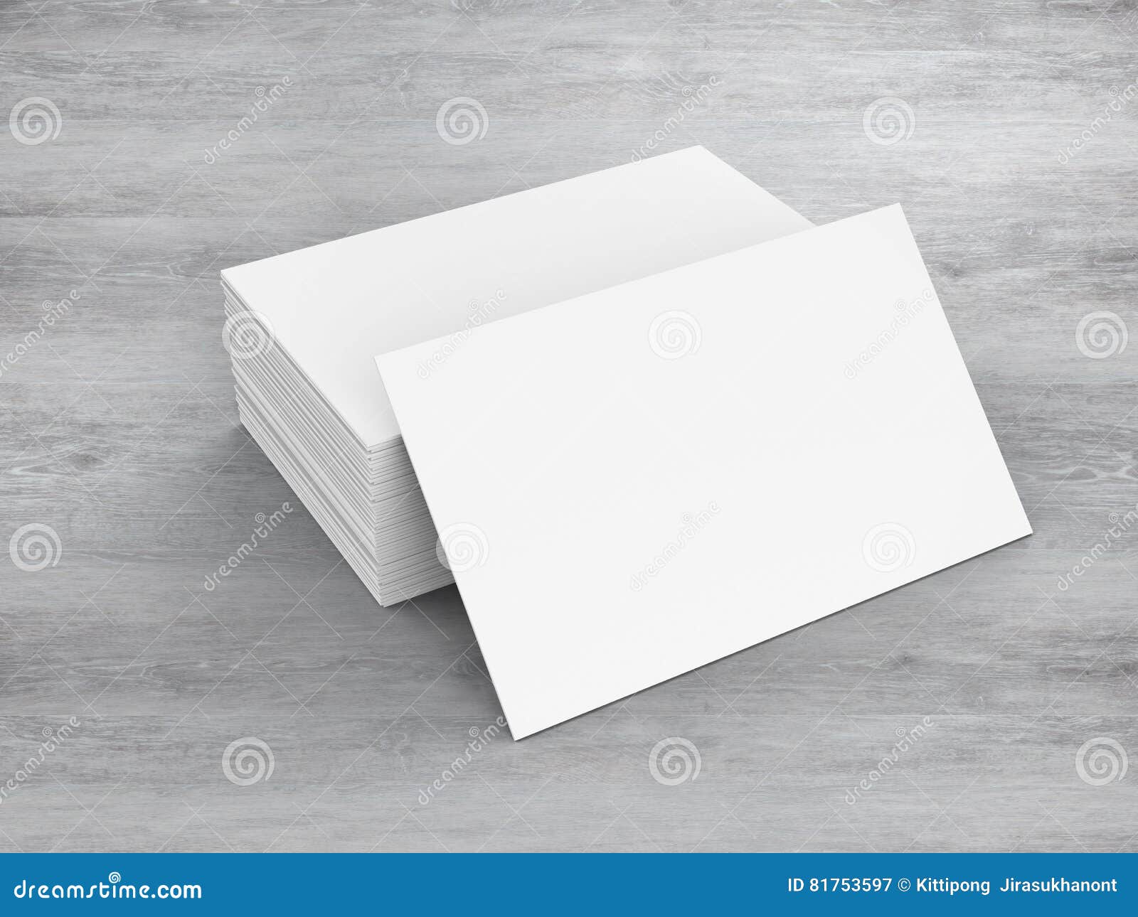 Stack of blank name cards stock illustration. Illustration of blank ...