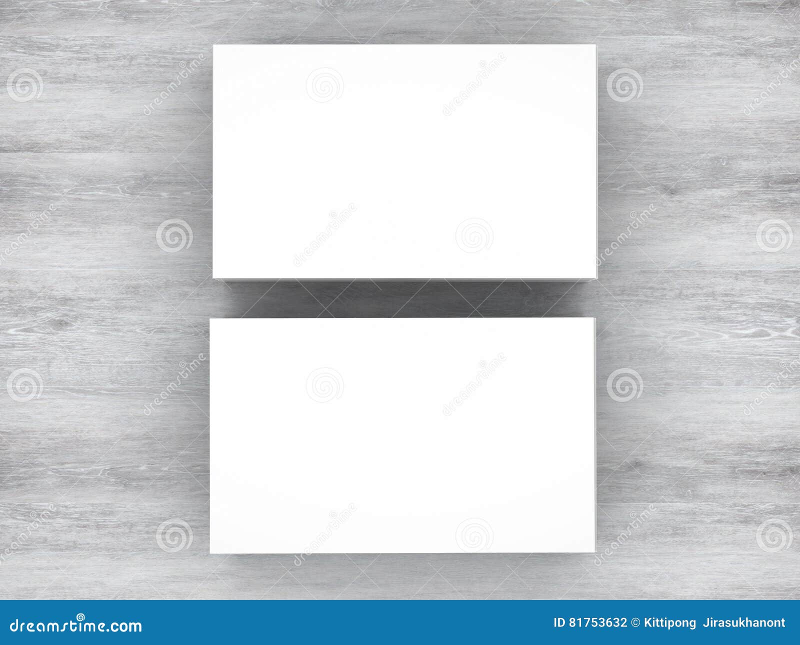 Stack of blank name cards stock illustration. Illustration of rendering ...