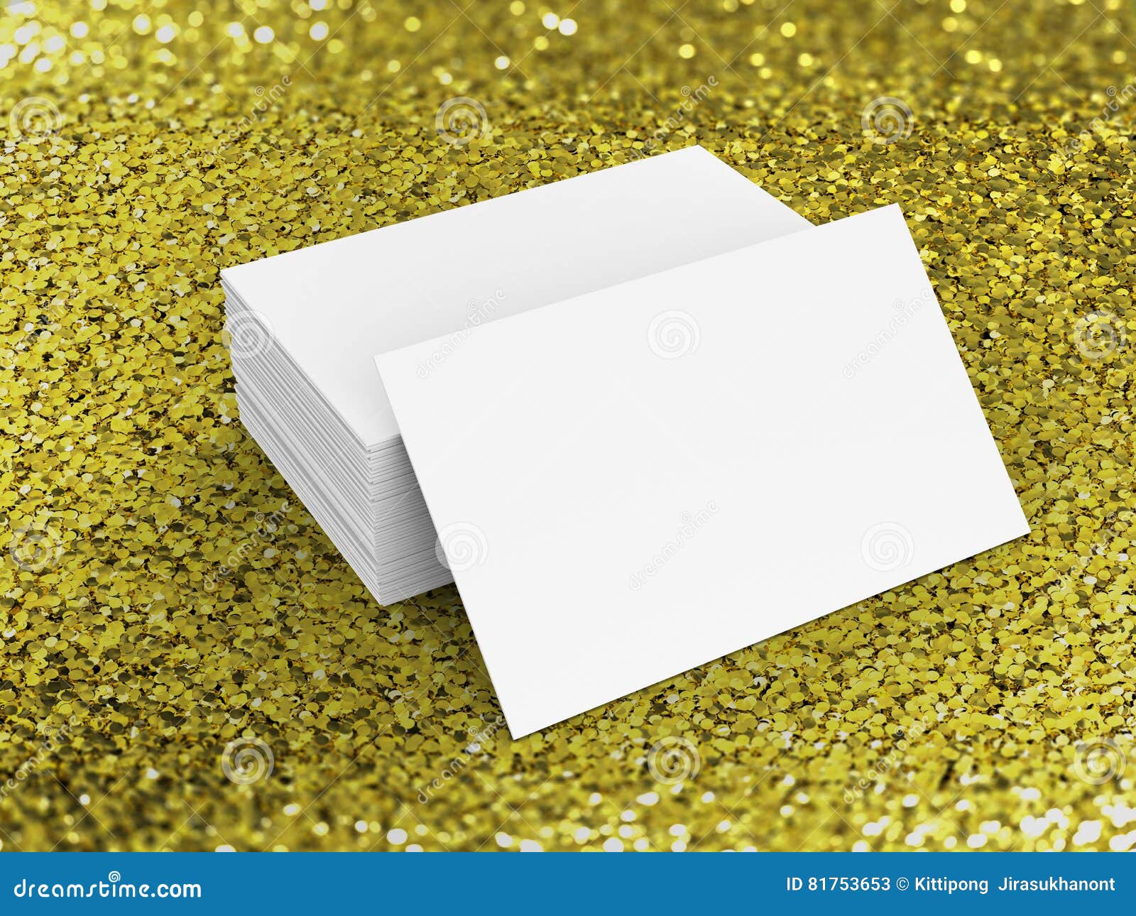 Stack of blank name cards stock illustration. Illustration of mockup ...