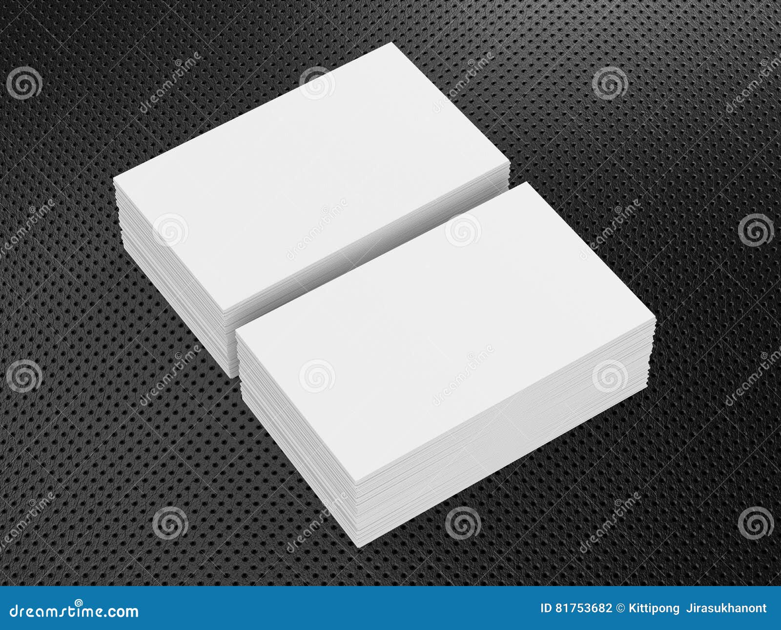 Stack of blank name cards stock illustration. Illustration of advertise ...
