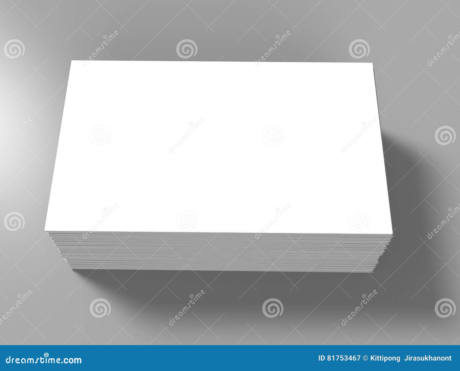 Stack of blank name cards stock illustration. Illustration of empty ...
