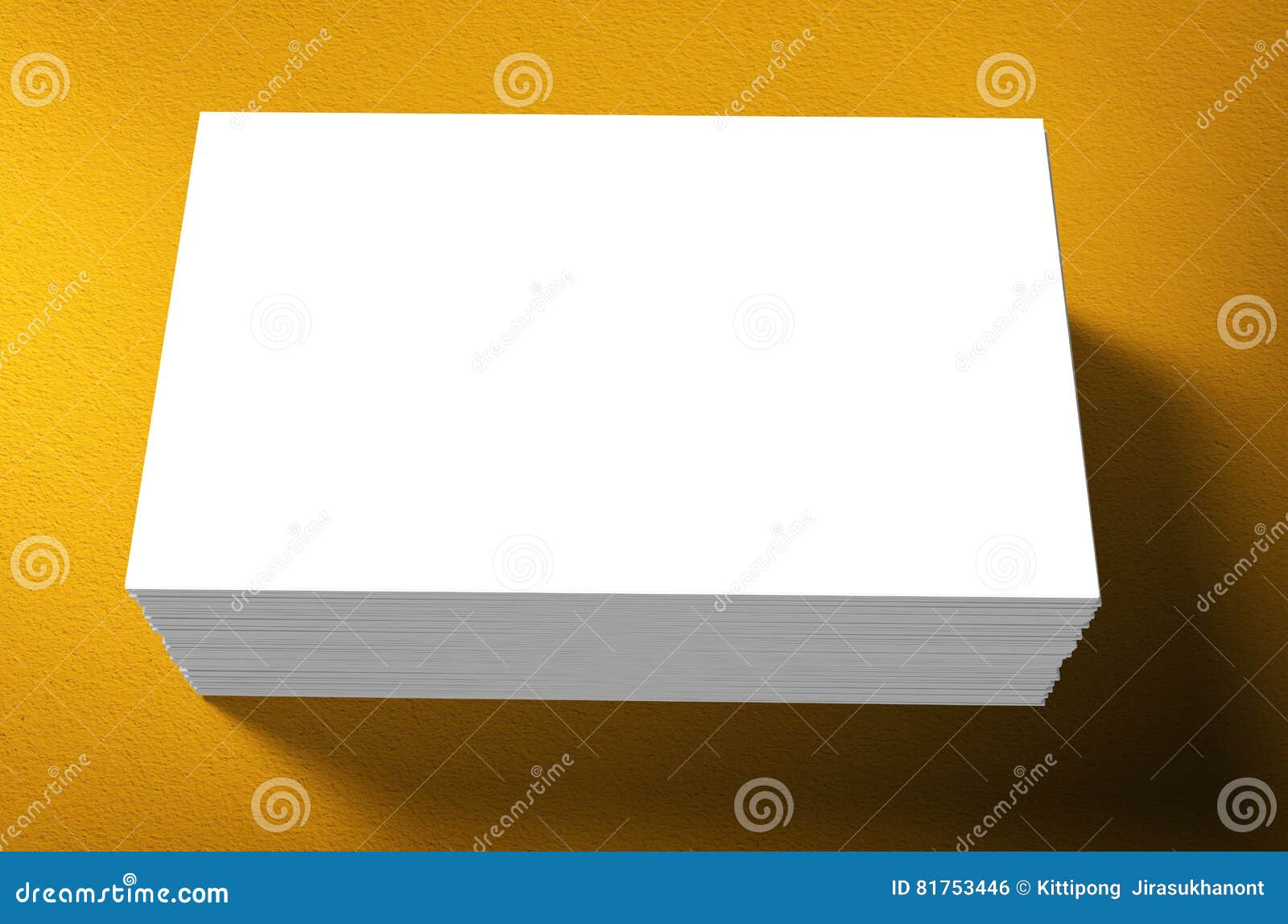 Stack of blank name cards stock illustration. Illustration of blank ...