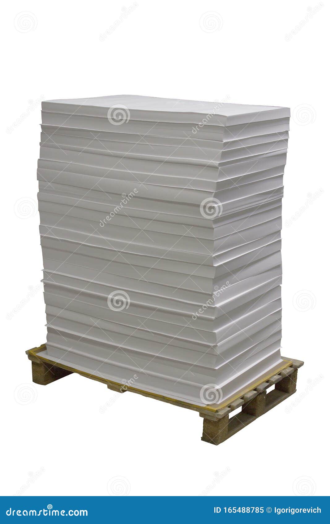 Pallet With Blank Labels In Front Of A Big Row Of Stacked Pallets ...