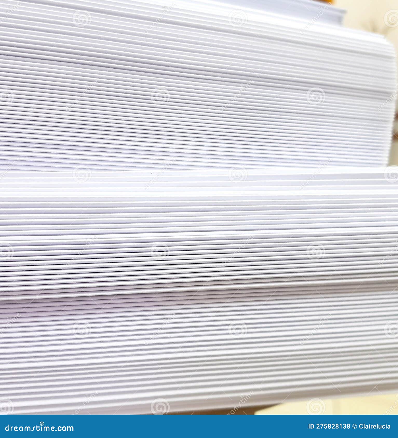 A Stack of Blank Paper, Book Blocks Prepared for Binding in a Printing ...