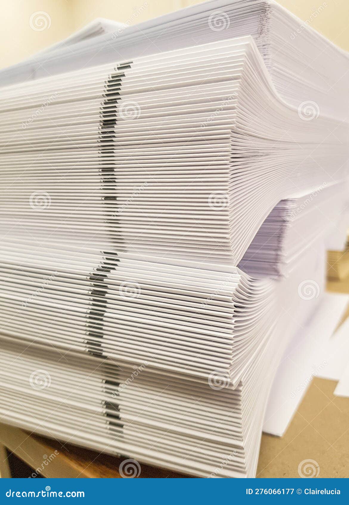 A Stack of Blank Paper, Book Blocks Prepared for Binding in a Printing ...