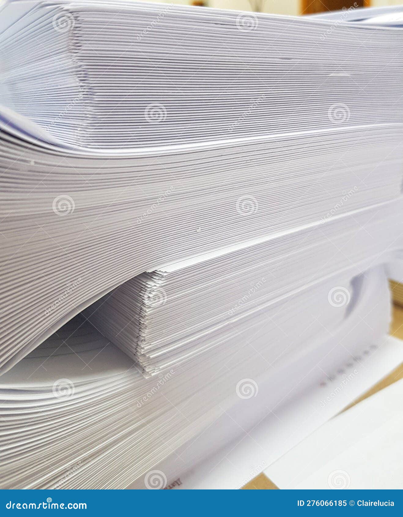 A Stack of Blank Paper, Book Blocks Prepared for Binding in a Printing ...