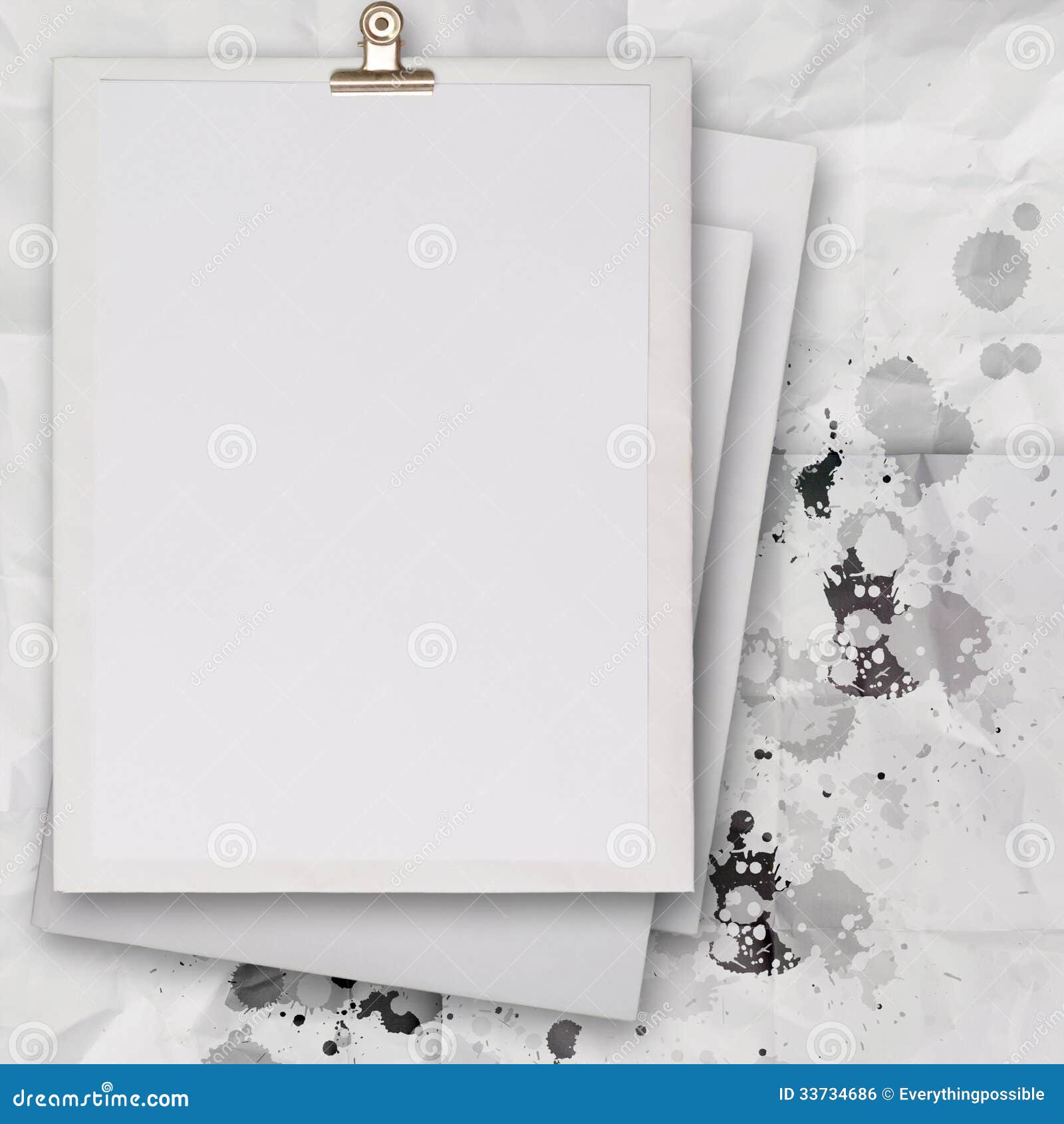 Stack of Blank Paper Book on Texture Background Stock Photo - Image of ...