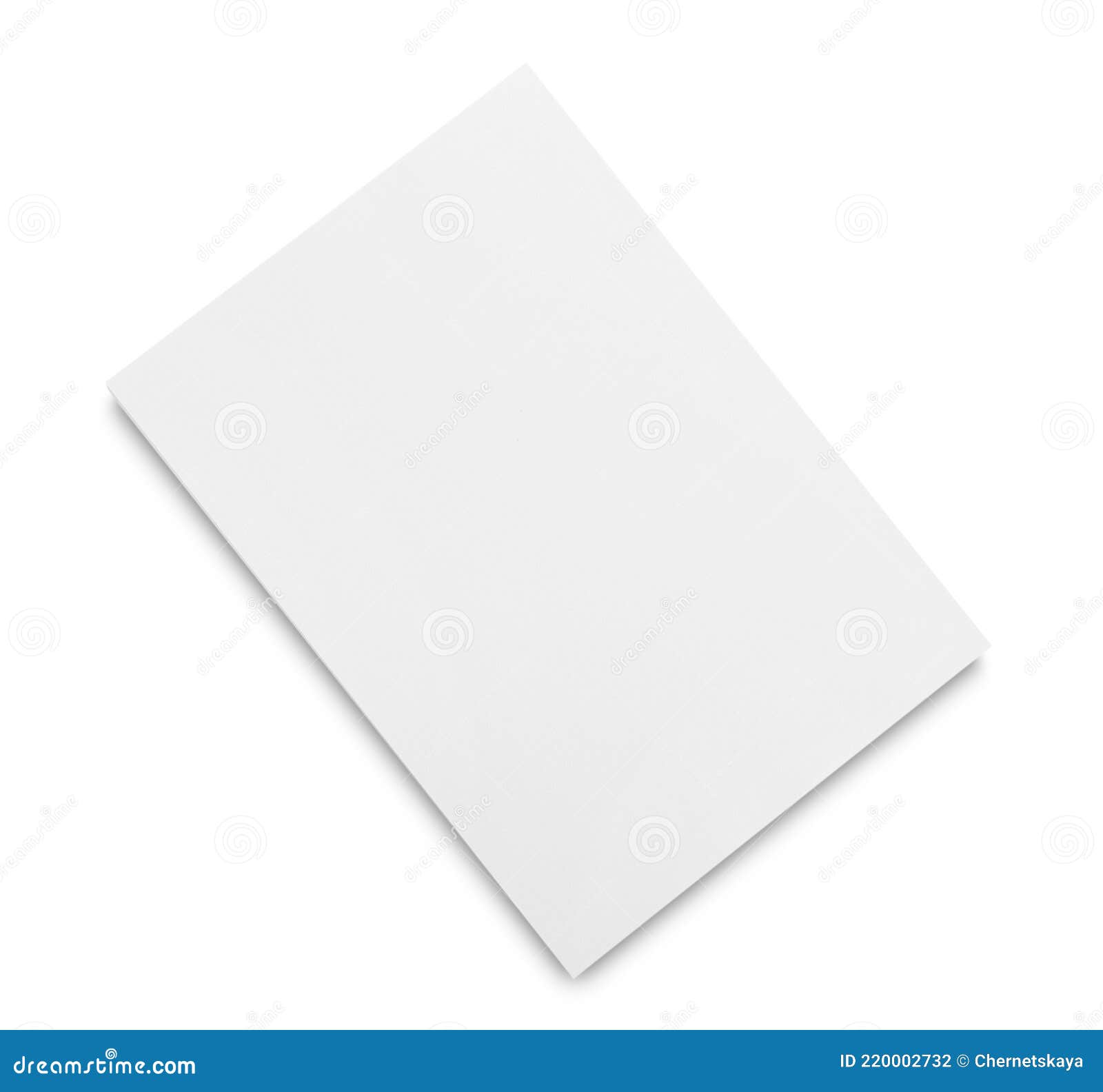 Stack of Blank Paper Sheets for Brochure Isolated on White, Top View ...