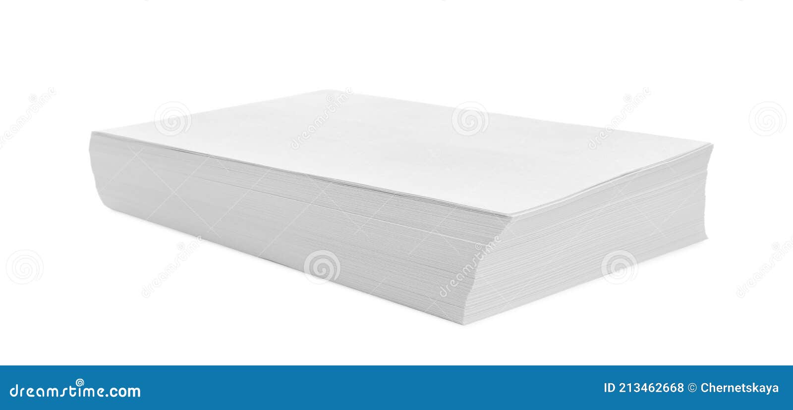 Stack of Blank Paper Sheets Isolated on White Stock Photo - Image of ...
