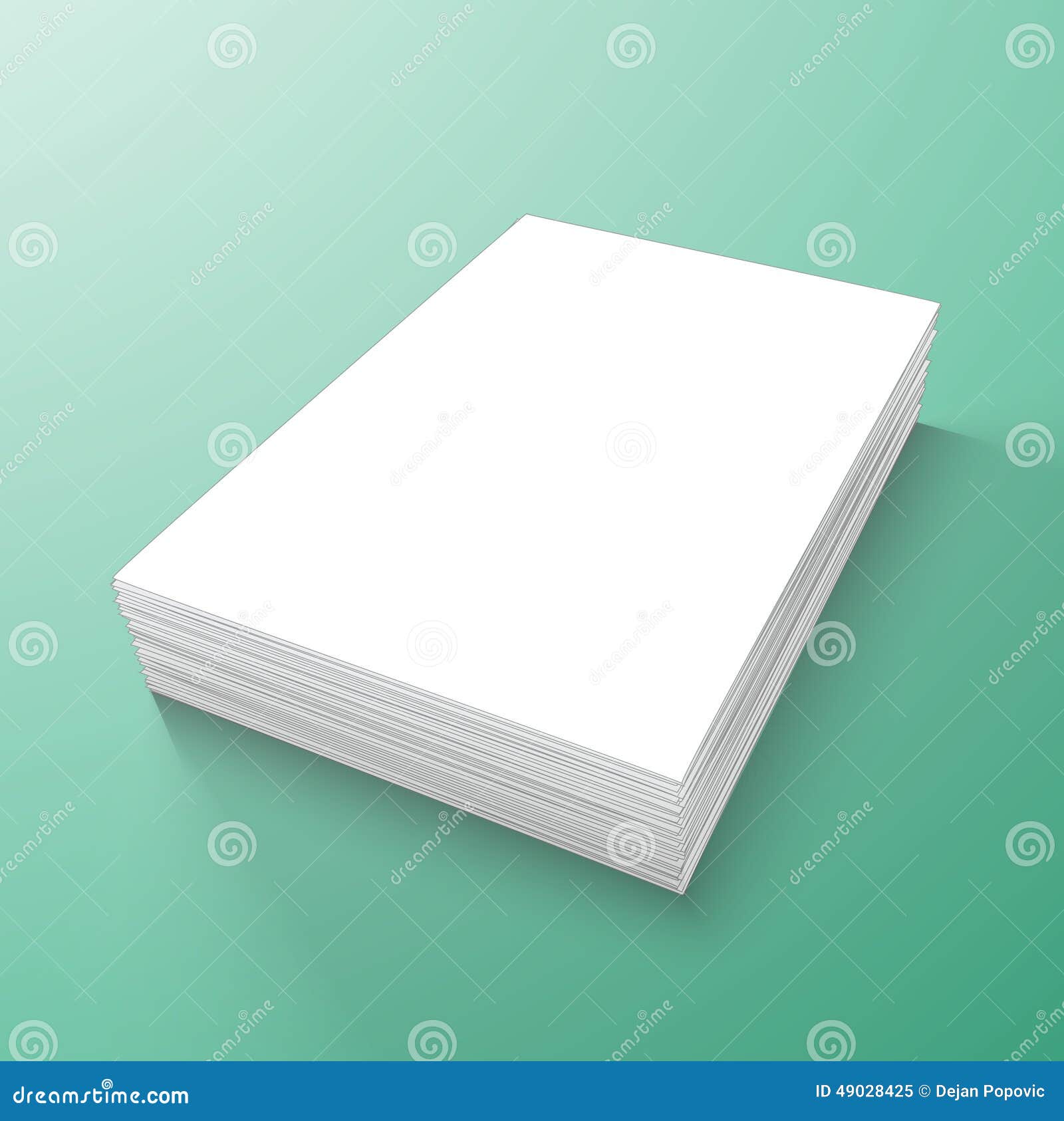 Stack of blank papers stock illustration. Illustration of photocopier ...