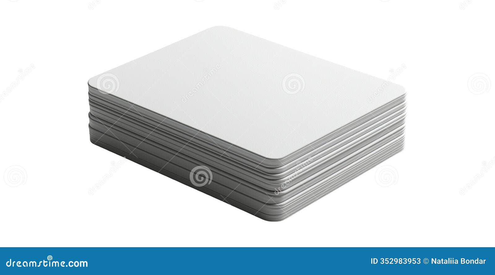 Stack of Blank Rectangular Cards Isolated on Transparent Background ...