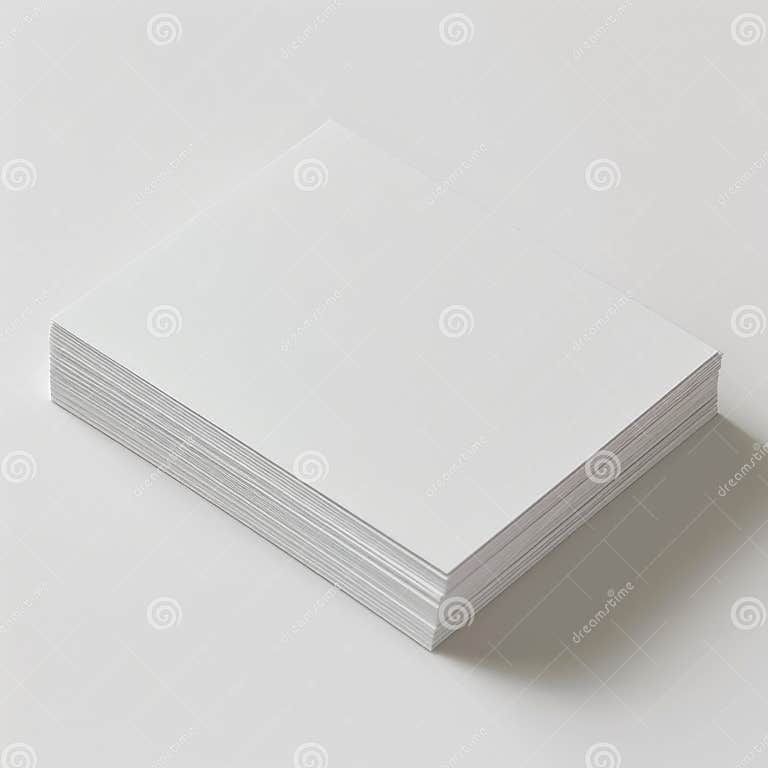 Stack of Blank White Paper Sheets Isolated on White Background for ...
