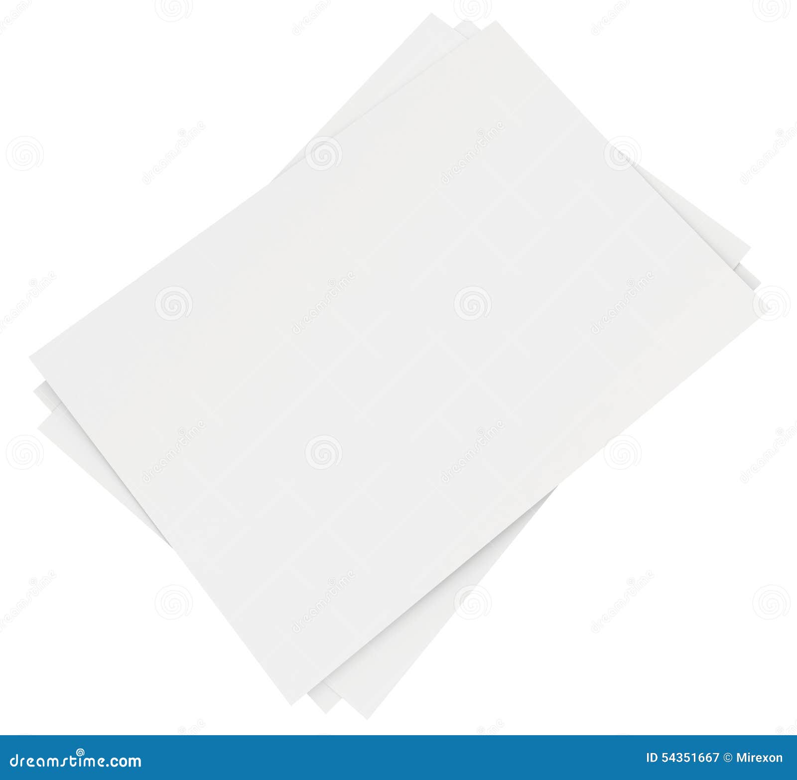 Stack of Blank White Sheets Stock Illustration - Illustration of fold ...