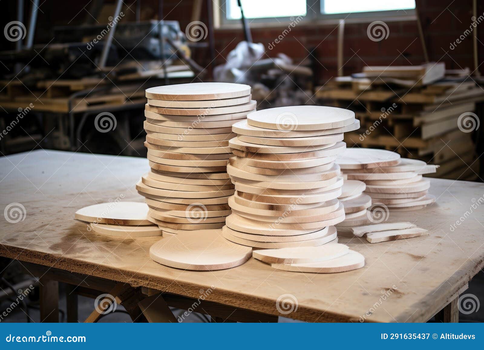 Stack of Blank Wood Slices Ready To Be Painted Stock Image - Image of ...
