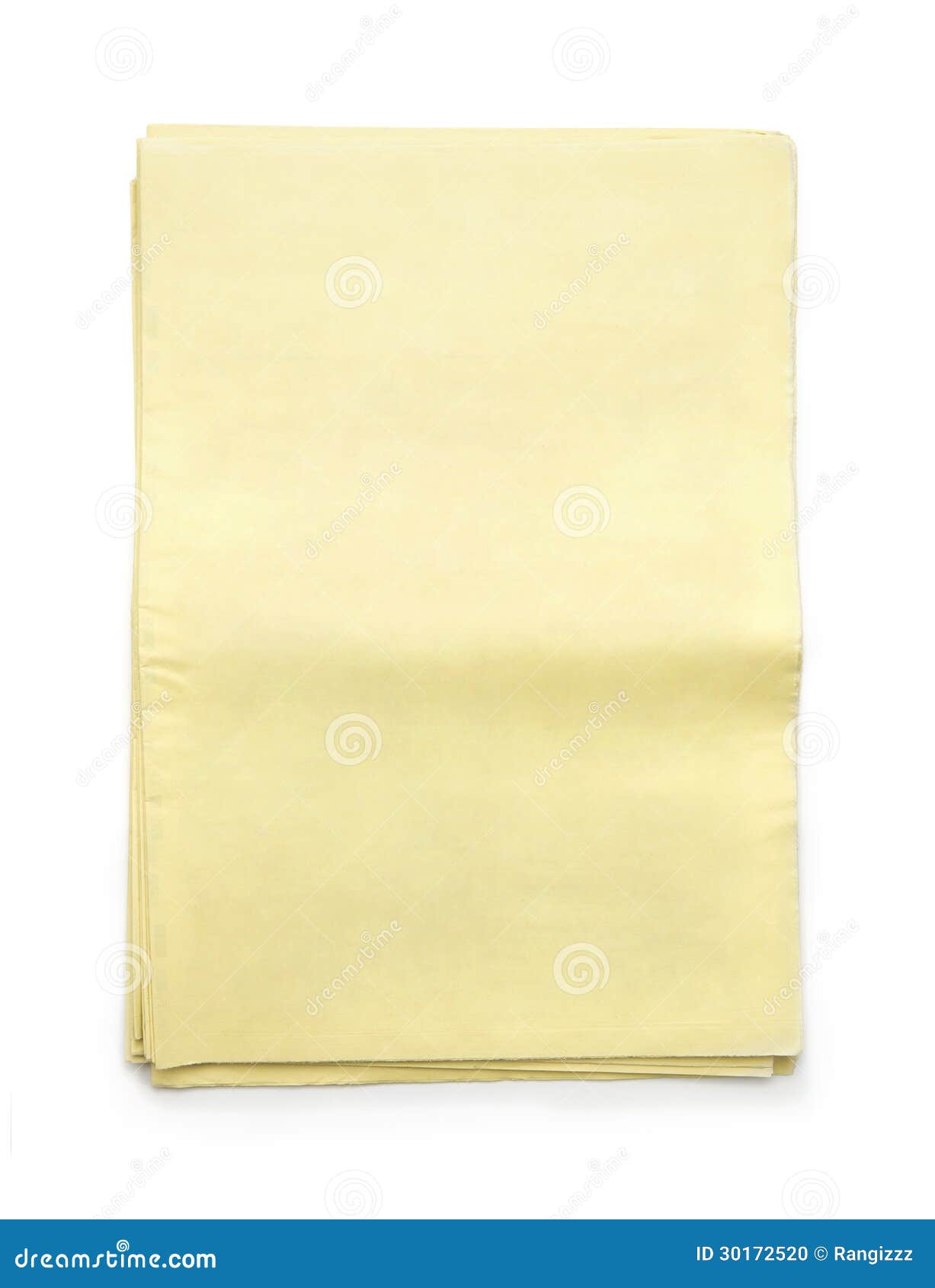 Stack of Blank Yellow Newspapers Stock Photo - Image of communication ...