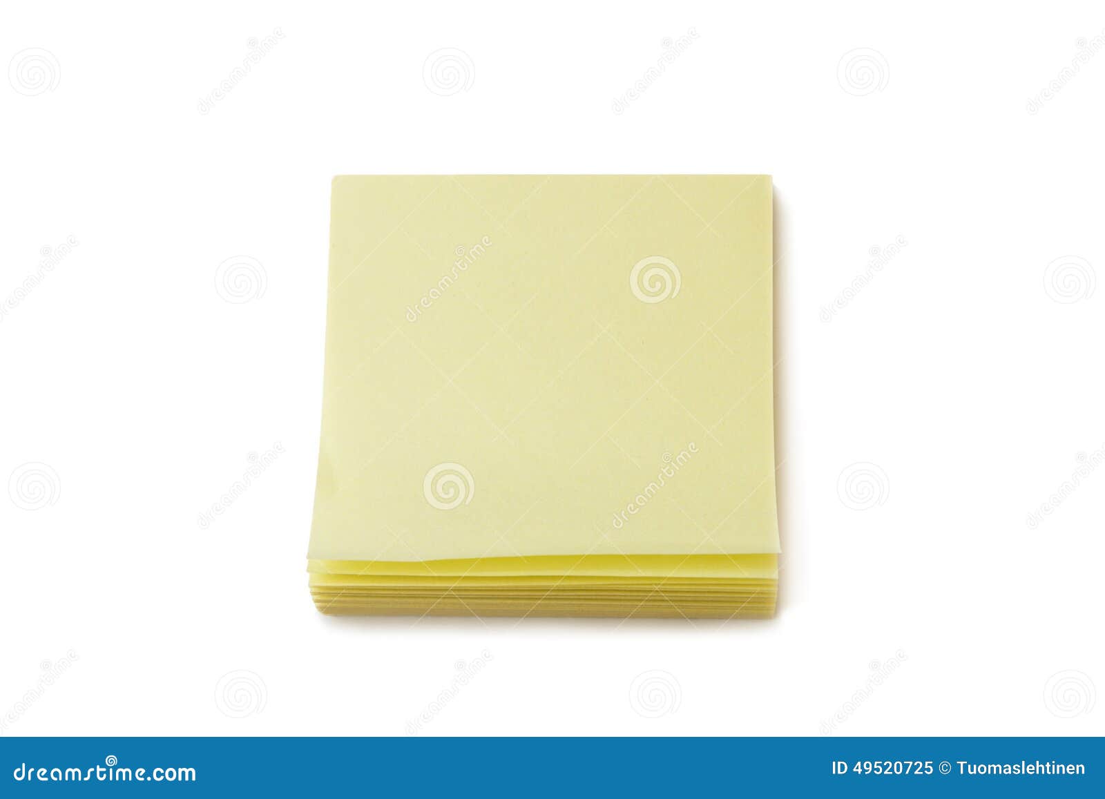 Stack of Blank Yellow Post-it Notes Stock Image - Image of sticky ...