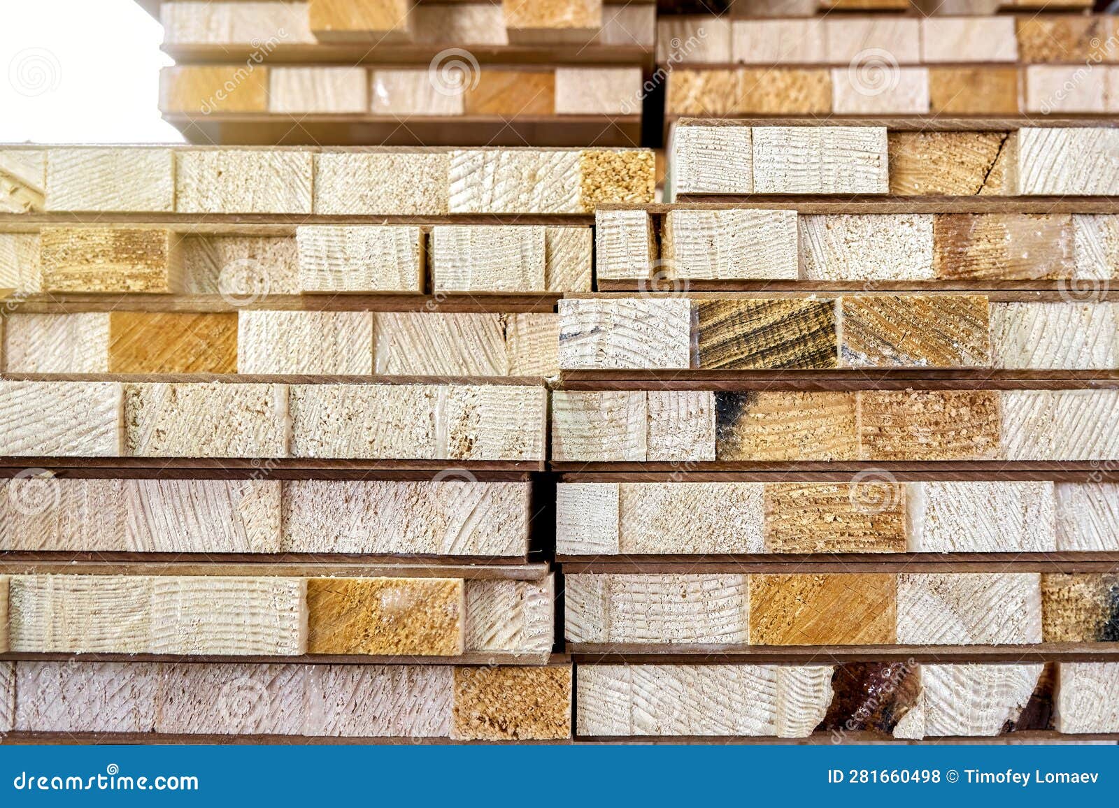 Stack of Block Boards Made of Wooden Planks and MDF in Carpentry ...
