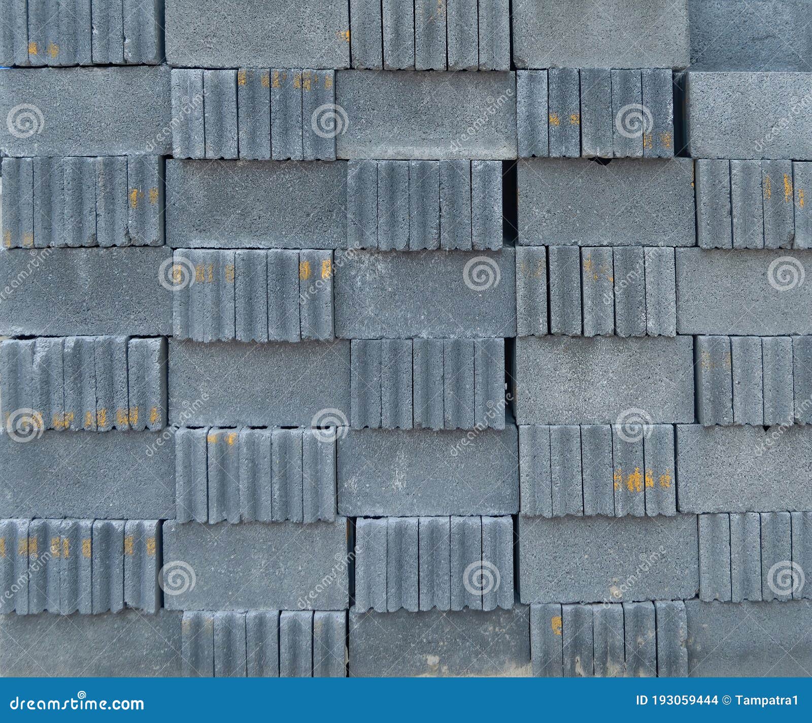 Stack of Block Bricks Pattern Texture Background. Raw Material for ...