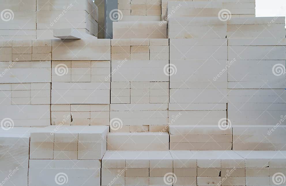 Stack of Block Bricks Pattern Texture Background. Raw Material for ...