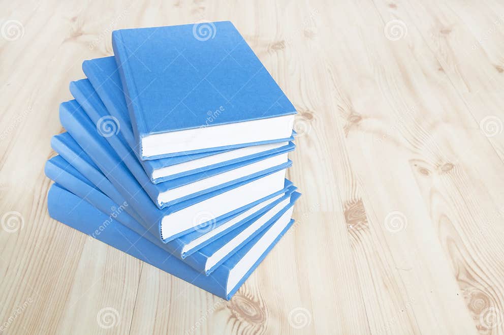 Stack of blue books stock image. Image of cover, group - 29841351