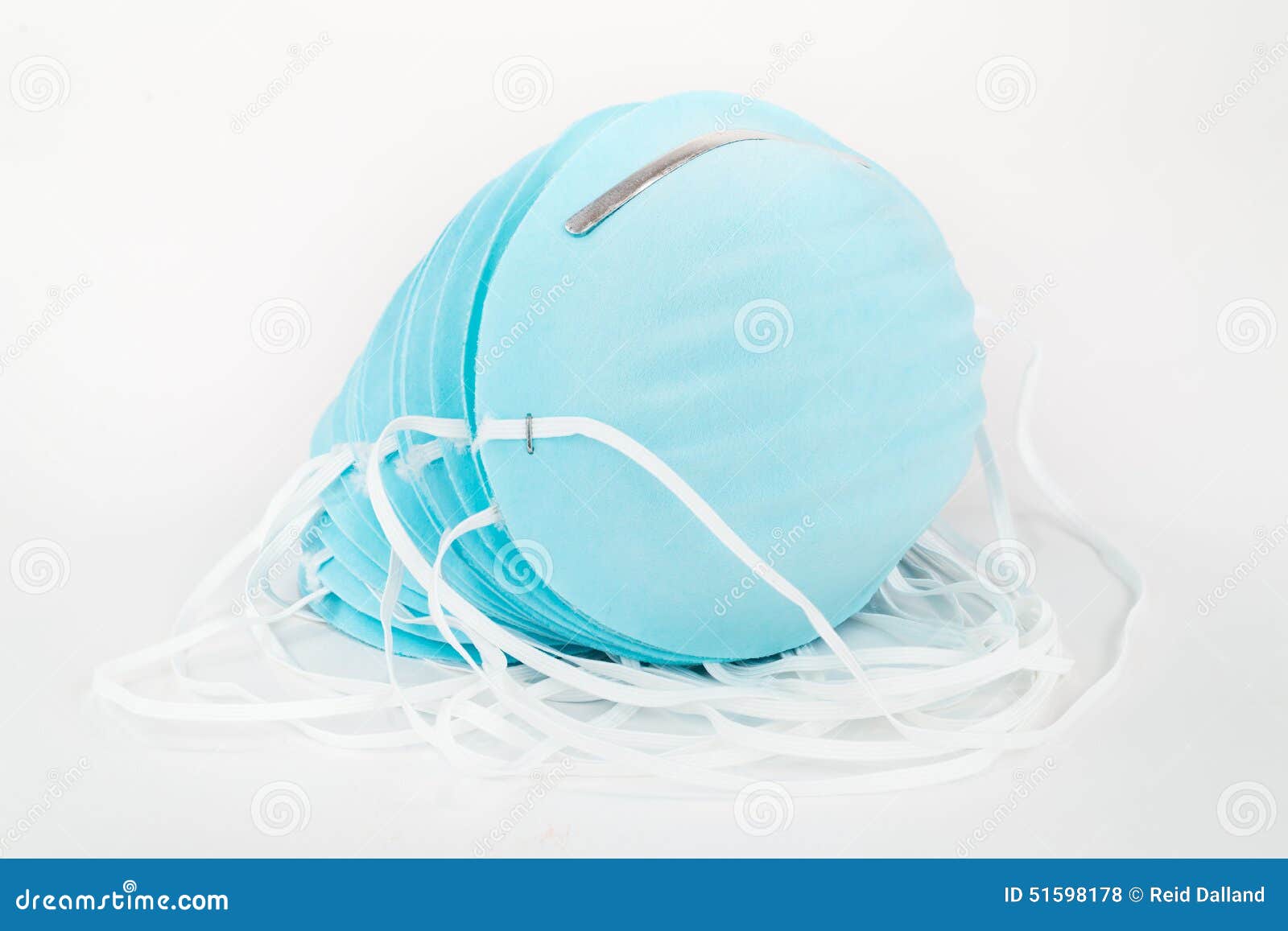 Stack of Blue Dust Masks. stock photo. Image of protection - 51598178