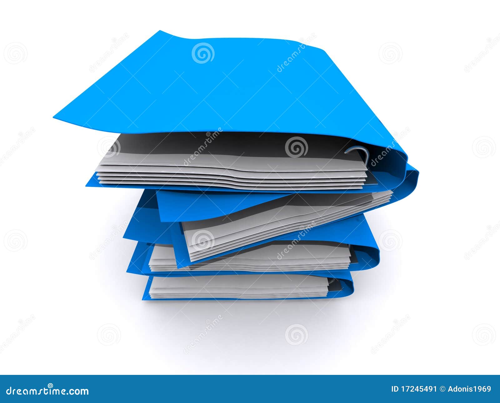 Stack of blue files stock illustration. Illustration of background ...