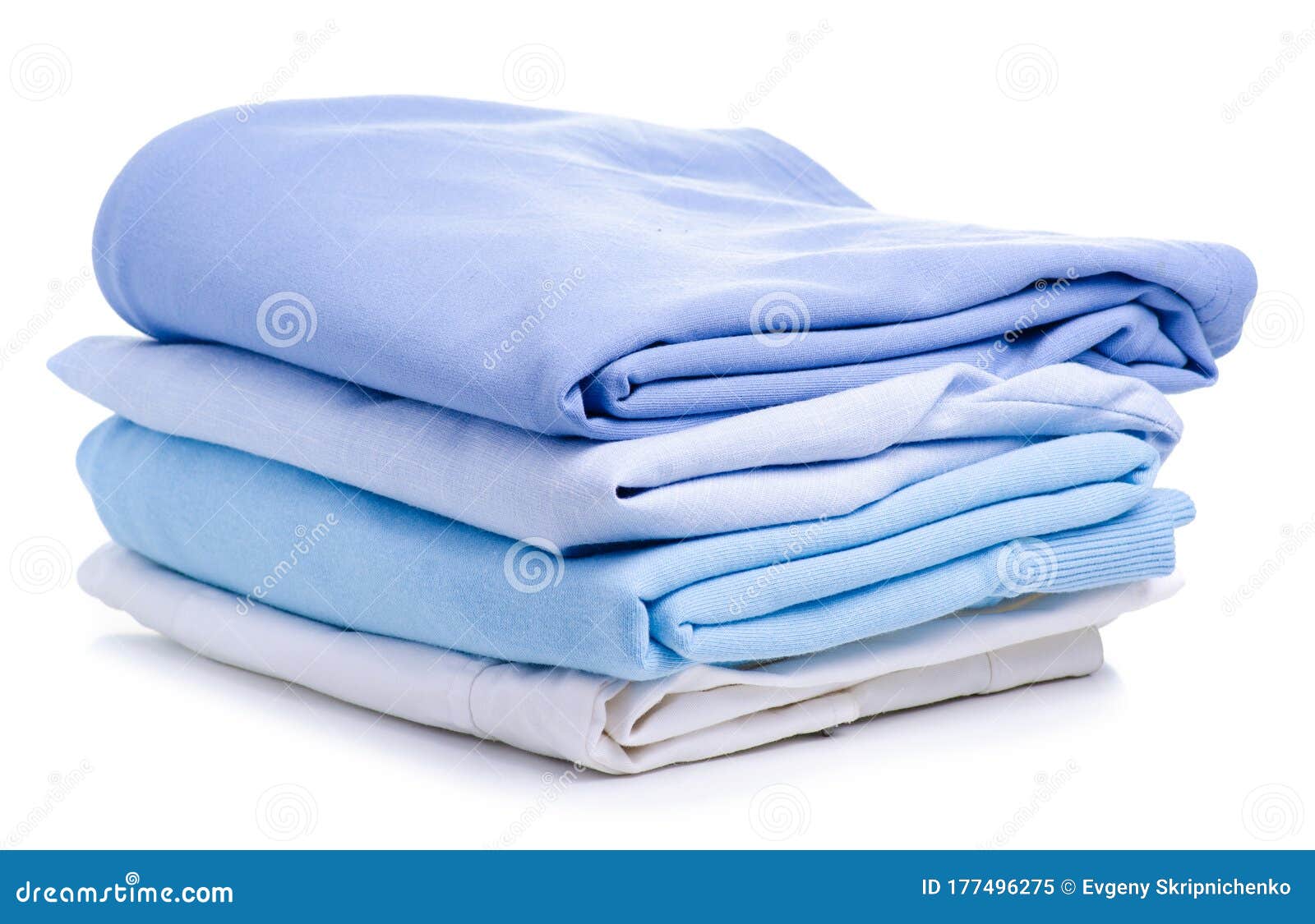 Stack blue folded clothing stock image. Image of heap - 177496275