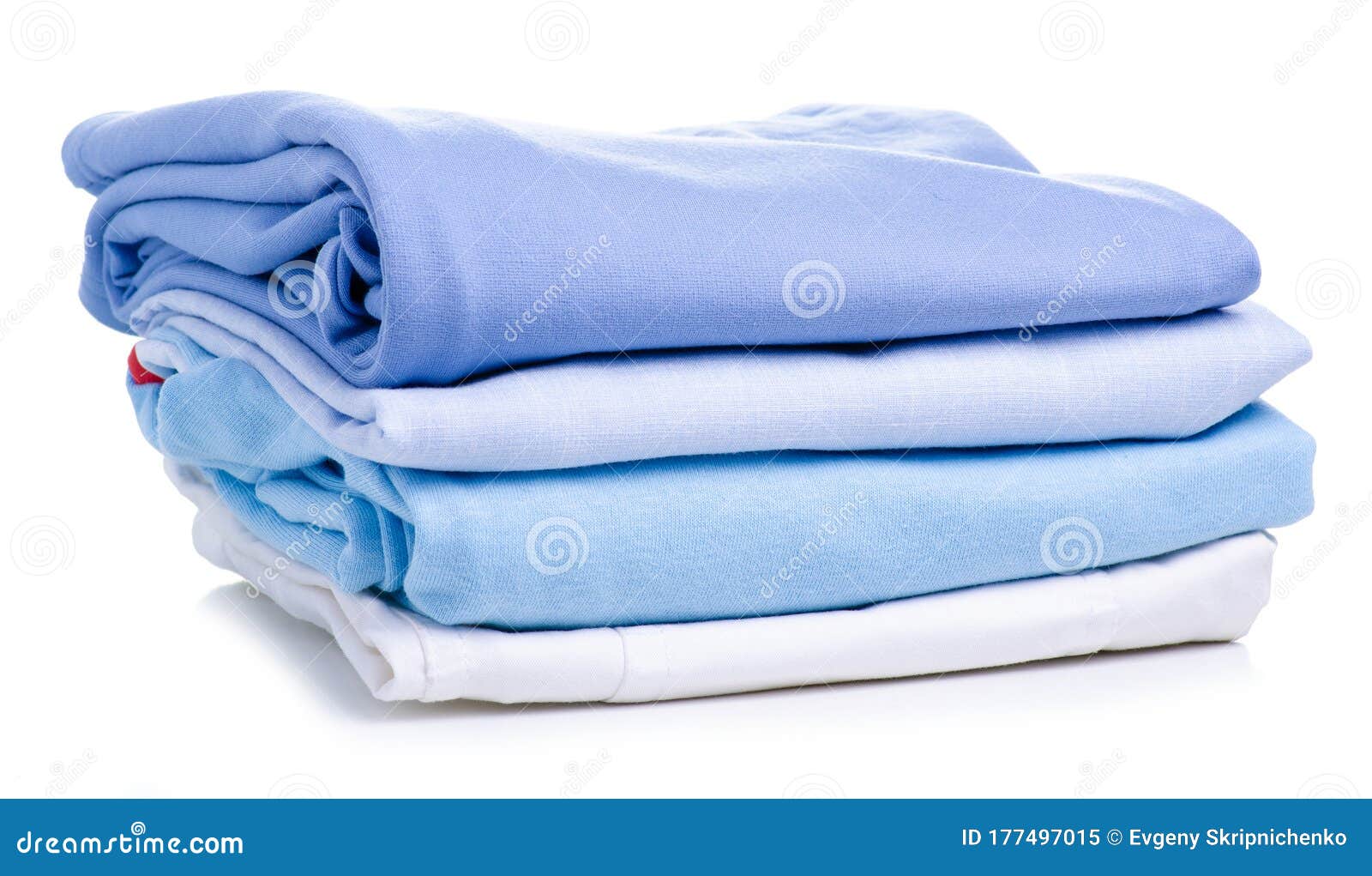 Stack blue folded clothing stock image. Image of laundry - 177497015