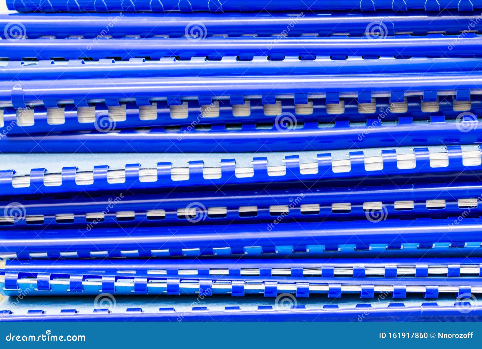 Stack of Blue Folders with Documents Stock Photo - Image of file ...