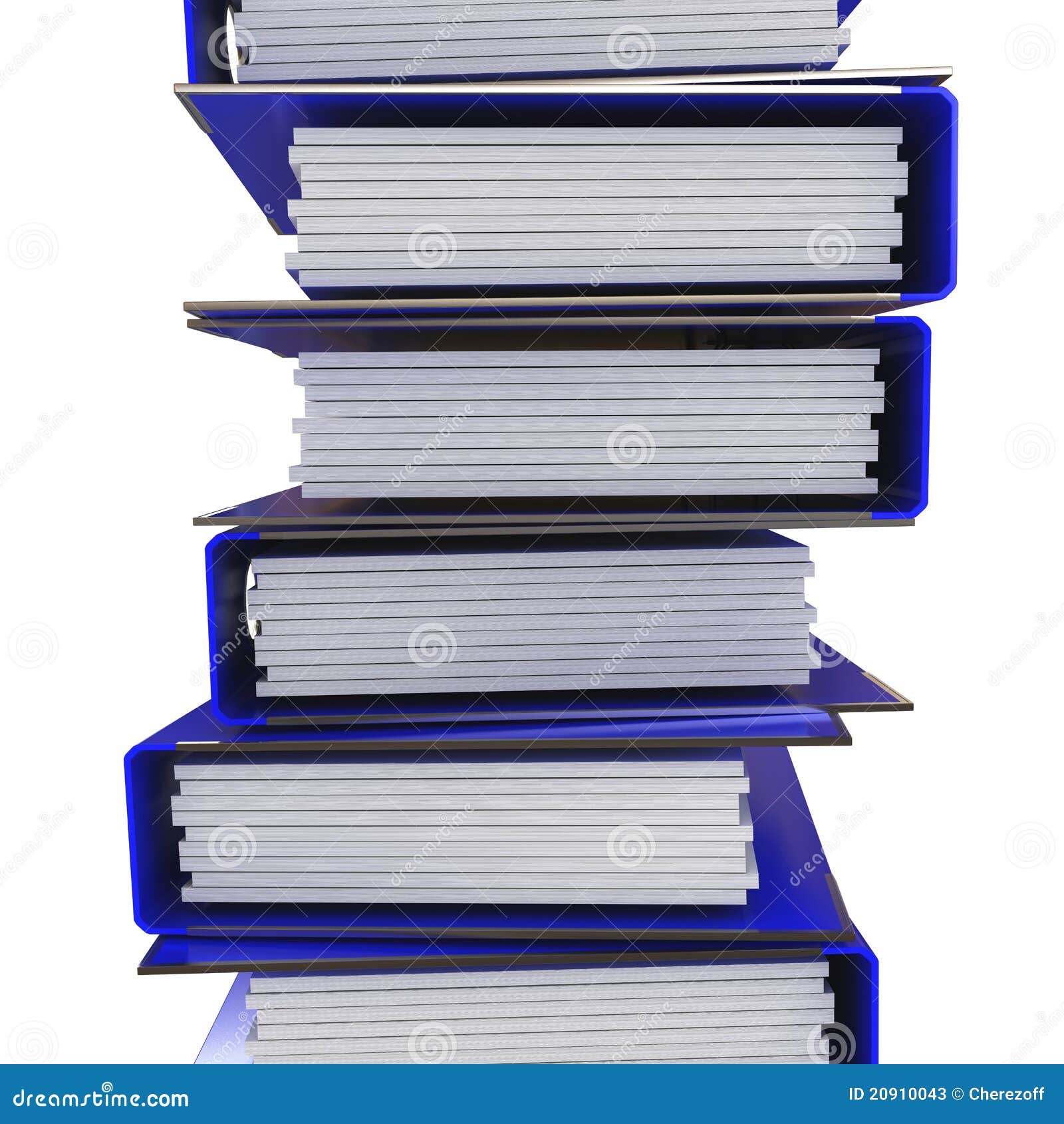 A Stack of Blue Folders for Office Papers Stock Illustration ...
