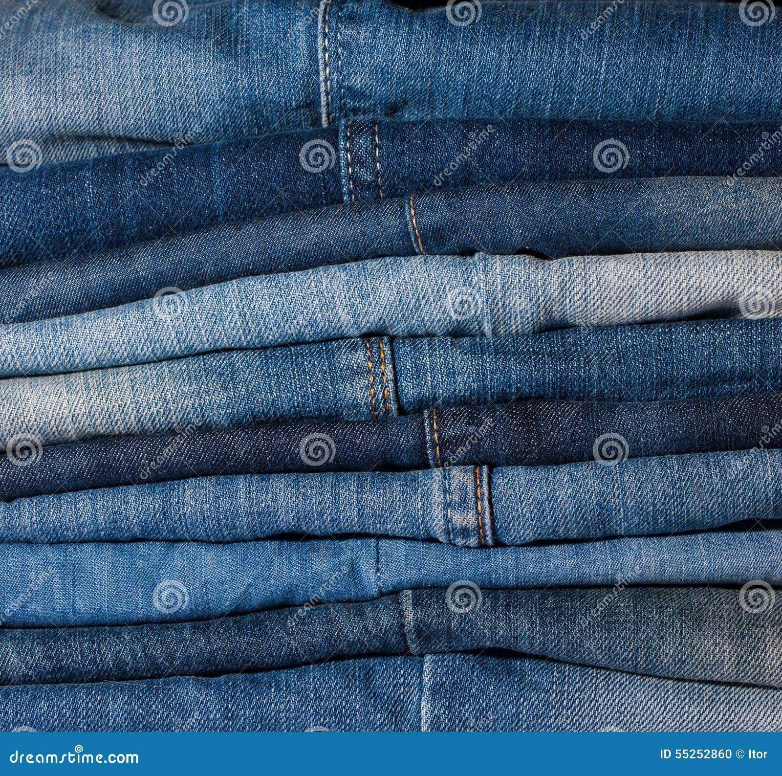 Stack of Blue Jeans Background Stock Photo - Image of unofficial ...