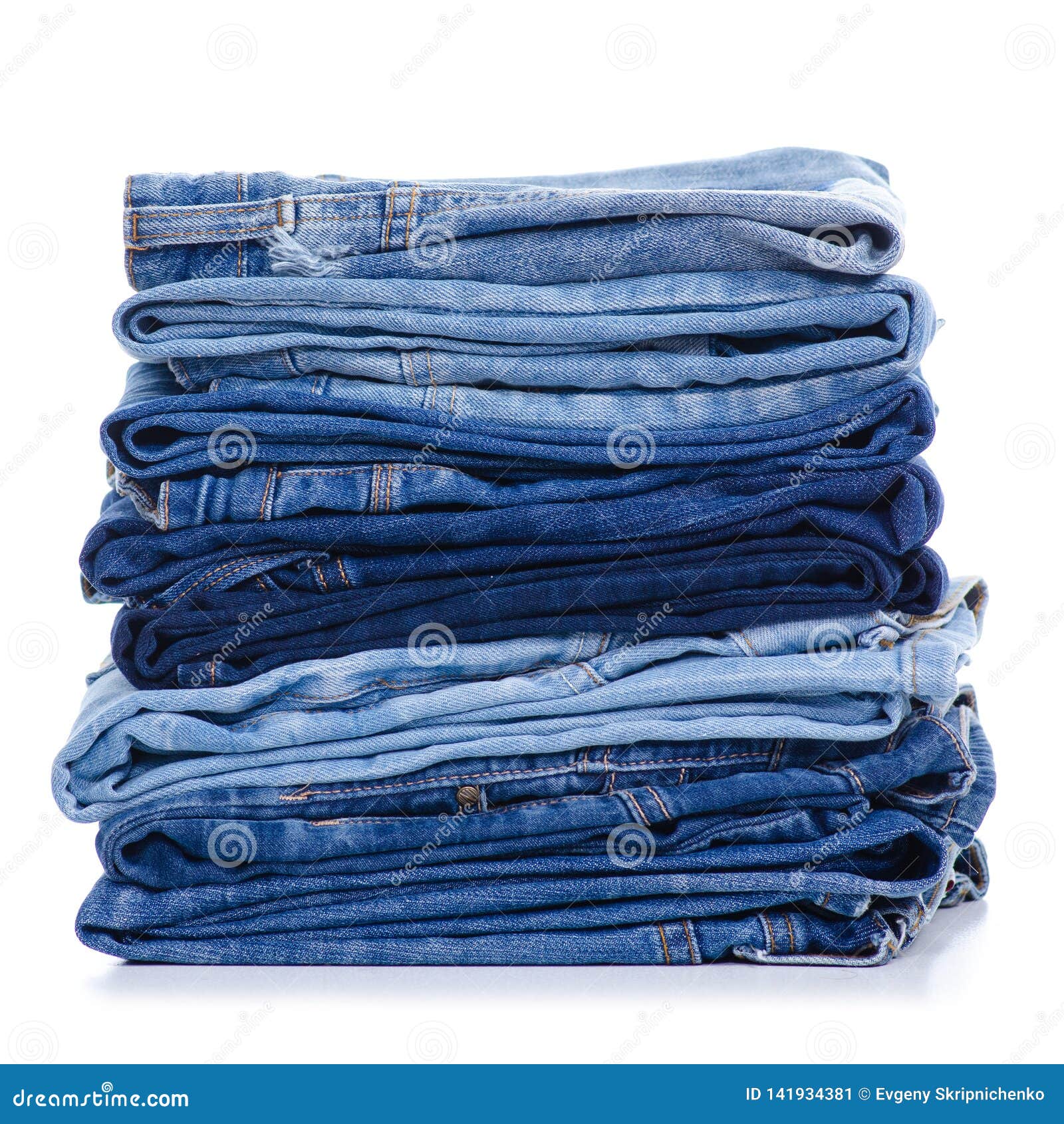 Stack blue jeans stock image. Image of detail, black - 141934381